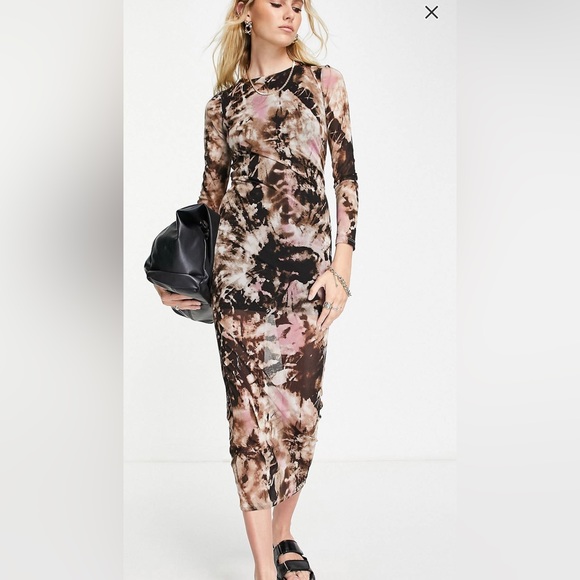 River Island | Dresses | River Island Mesh Midi Dress | Poshmark